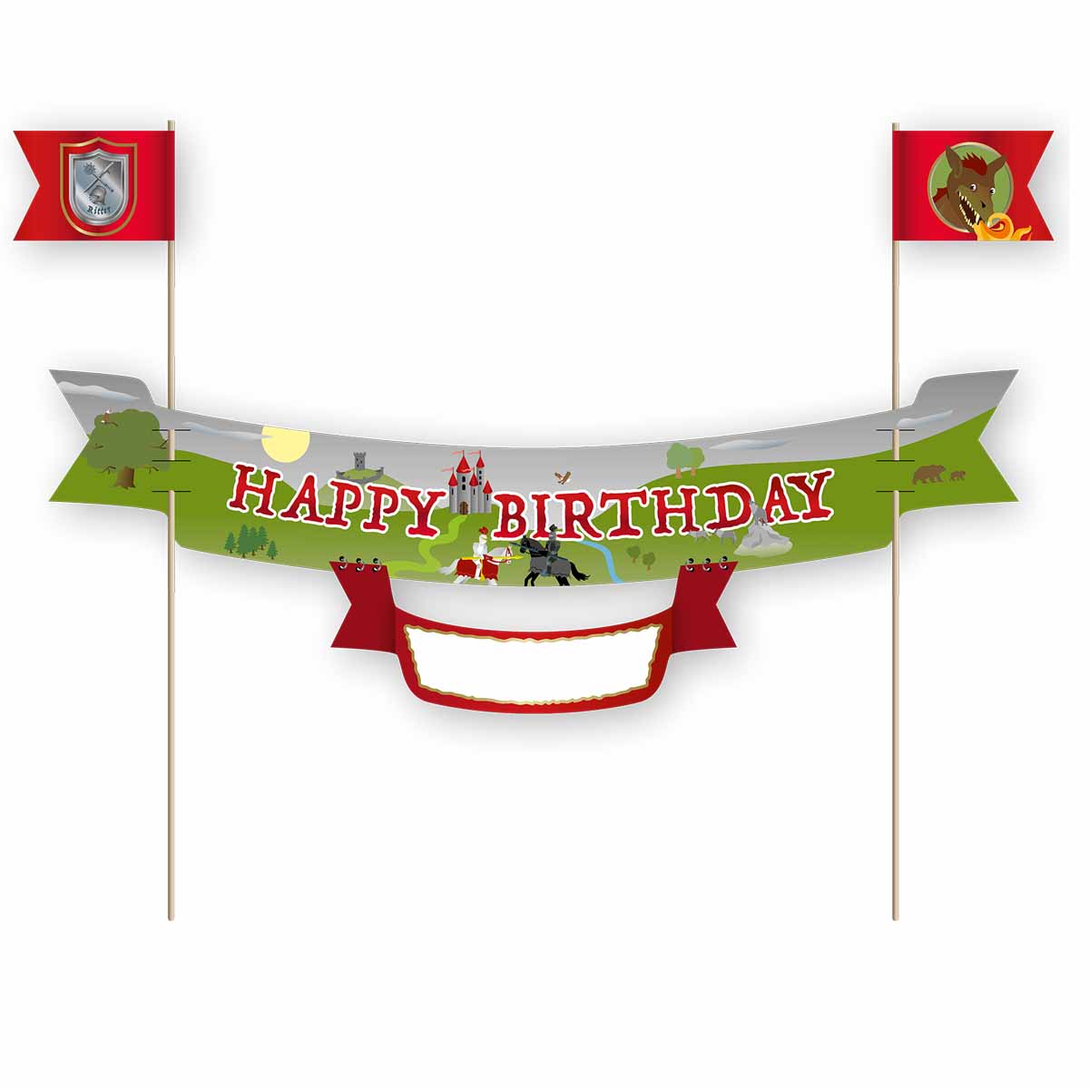 Ritter Tortenbanner Kuchendekoration Ritter | Jetzt bestellen ...