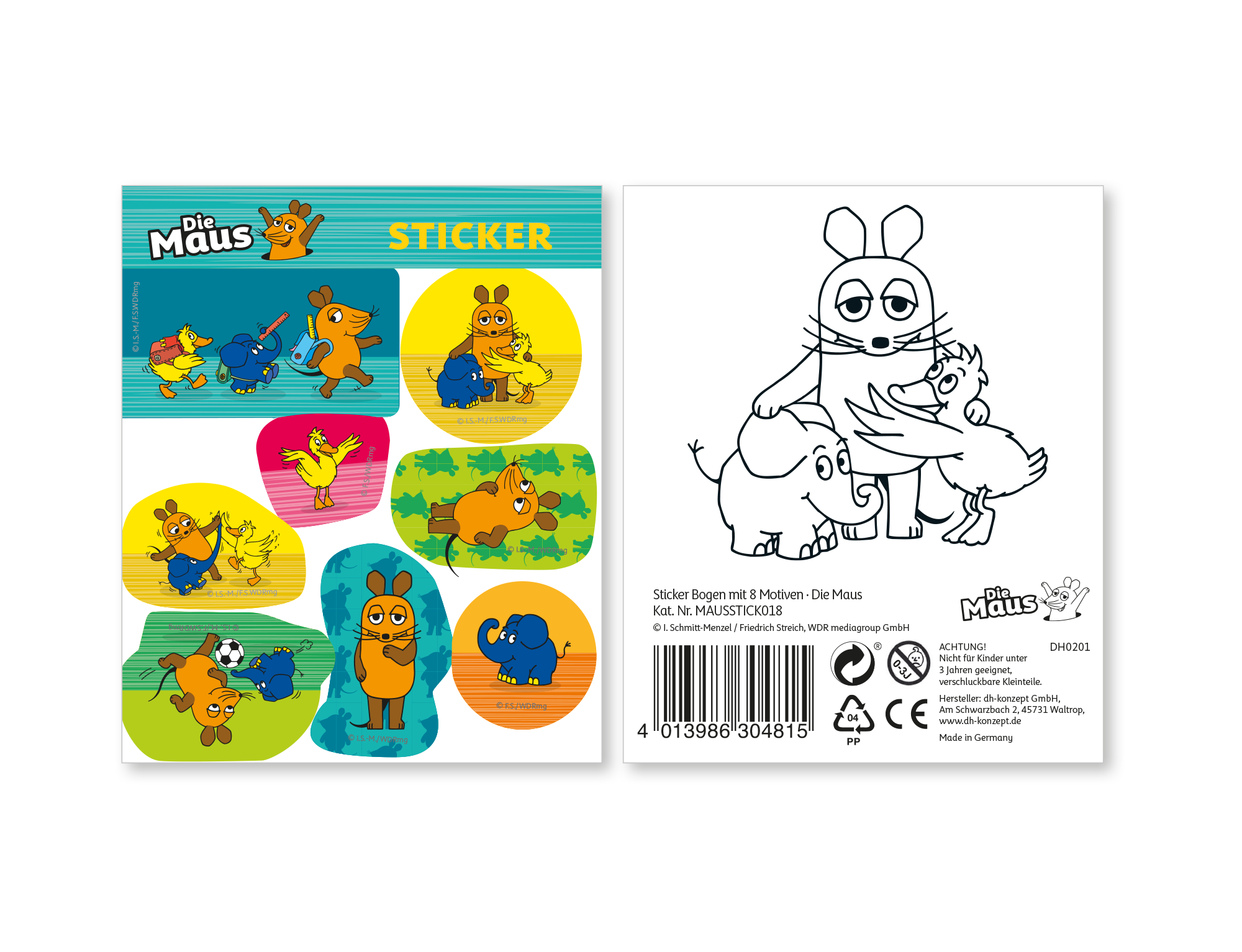 Die Maus Sticker-Bogen Kindergeburtstag Maus | Jetzt bestellen ...